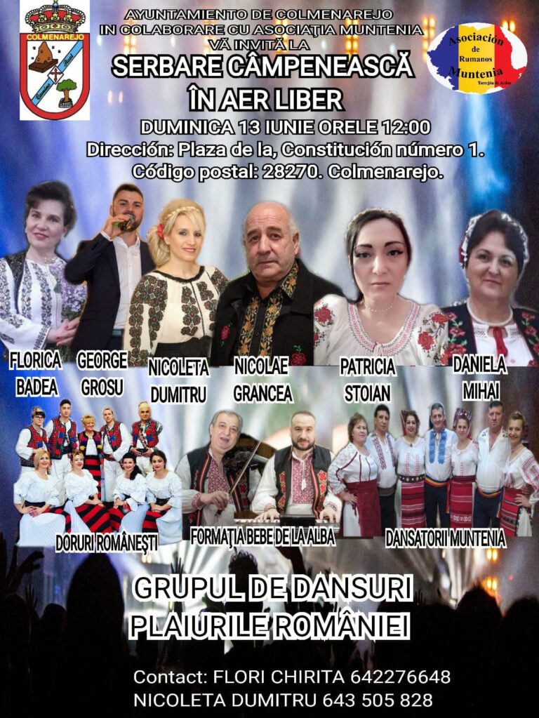 Serbare câmpenească în aer liber, la Colmenarejo. Duminică, 13 iunie.